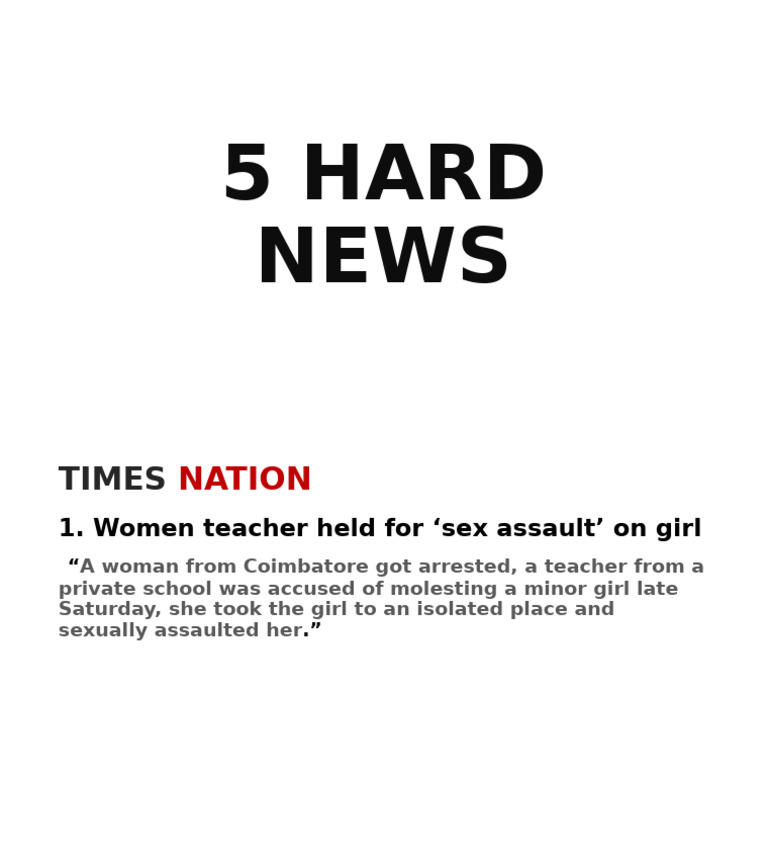 5 Hard News | PDF