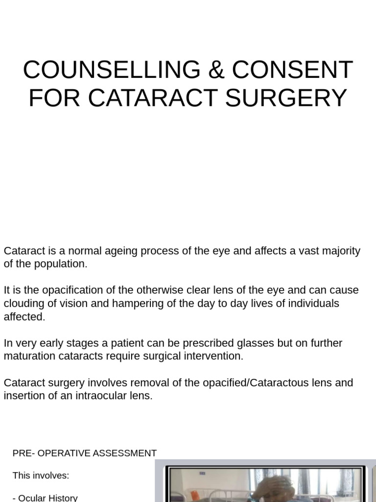 GVP Consent in Cataract Surgery | PDF | Cataract | Human Eye