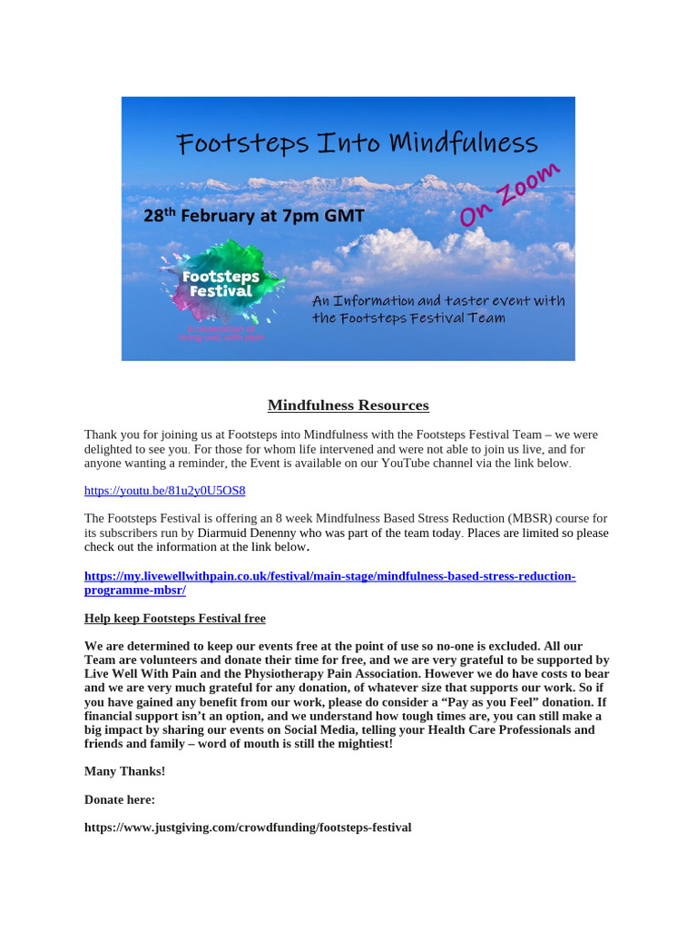 Mindfulness Resources & Courses | PDF | Mindfulness | Meditation