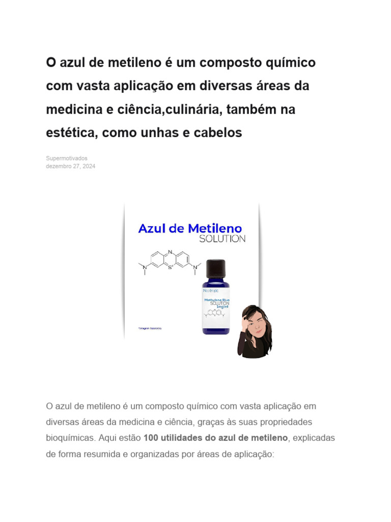 Aplicações do Azul de Metileno na Medicina | PDF | Câncer | Inflamação