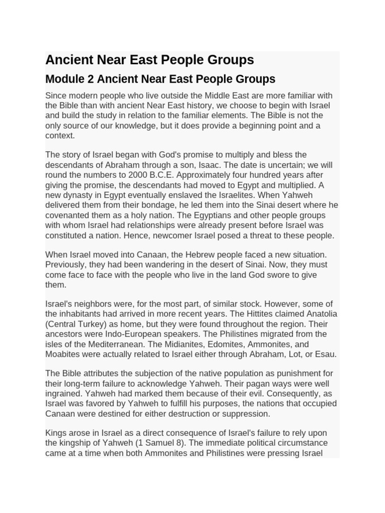Ancient Near East People Group1 | PDF | Babylonia | Nebuchadnezzar Ii
