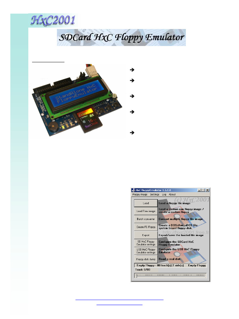 SDCard HxC Floppy Emulator Overview | PDF | Floppy Disk | Computer Hardware