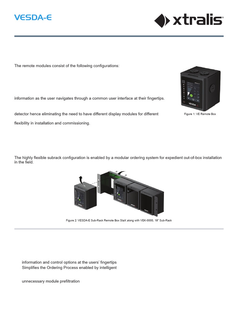 36557_02_VESDA-E_Remote_Accessories_TDS_A4_IE_lores | PDF | Usb | Computing