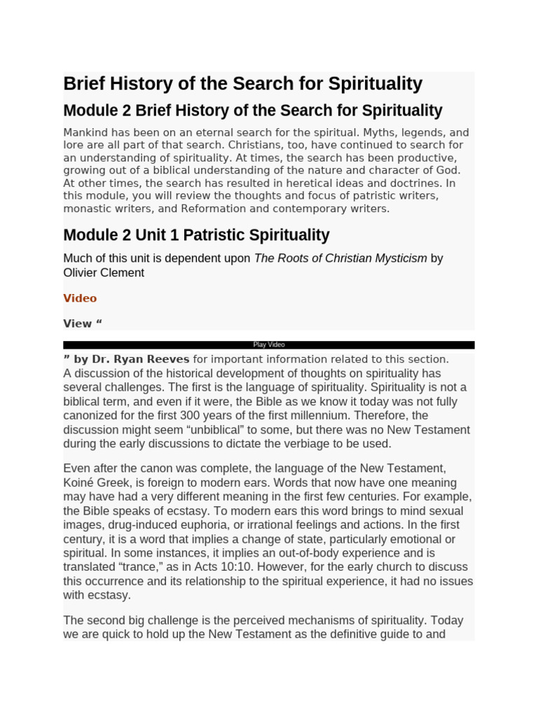 History of Spirituality in Christianity | PDF | Calvinism | Christian ...