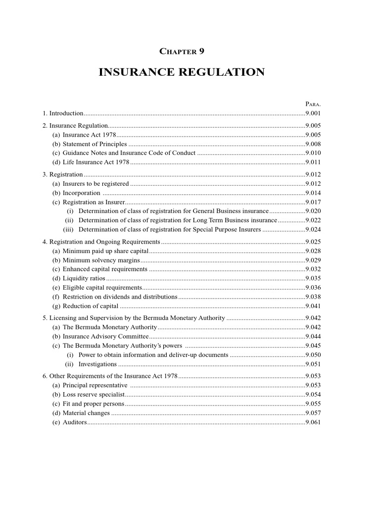 Chapter 9 INSURANCE REGULATION | PDF | Insurance | Business