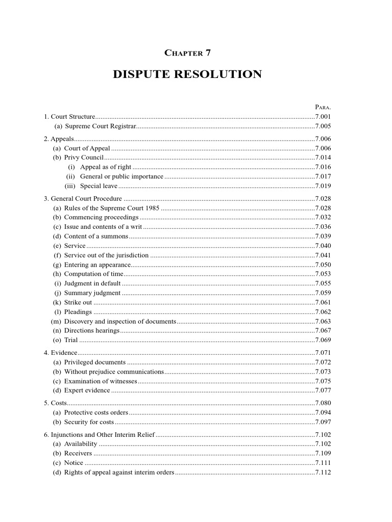 Chapter 7 DISPUTE RESOLUTION | PDF | Appeal | Appellate Court