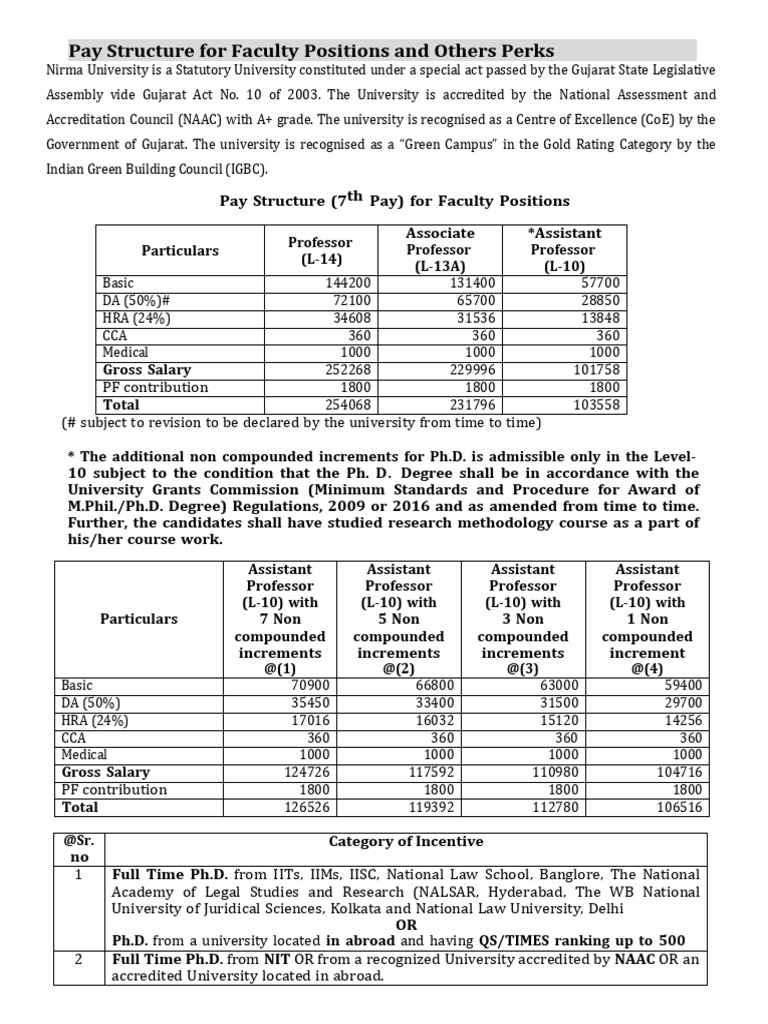 Pay Structure Others Perks | PDF