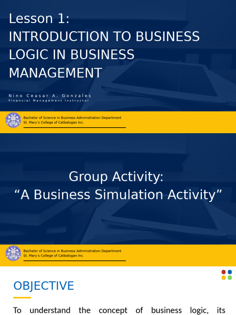 Introduction To Business Logic | PDF | Goal | Customer Relationship ...