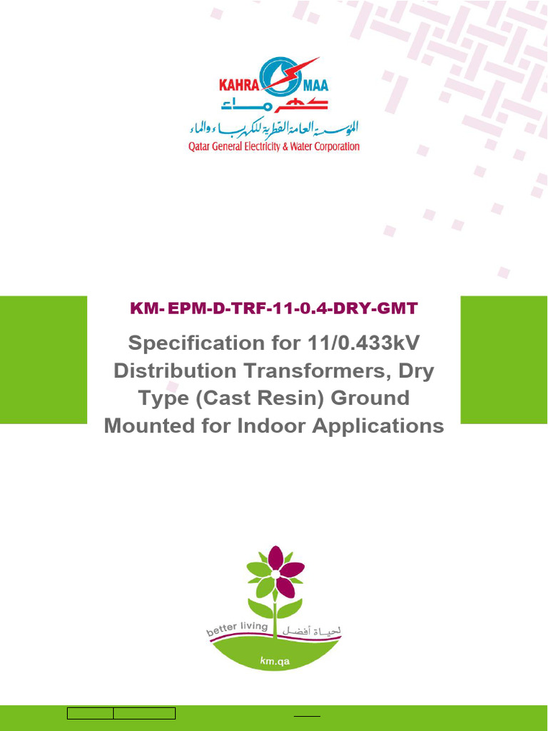 KM-EPM-D-TRF-11-0.4-DRY-GMT-Issue 0.0-25.10.2022 | PDF | Transformer ...
