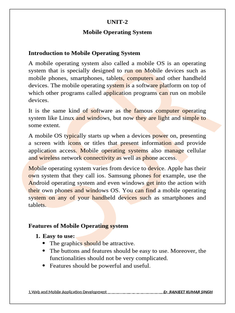 UNIT-2 WMAD | PDF | Android (Operating System) | Mobile Device