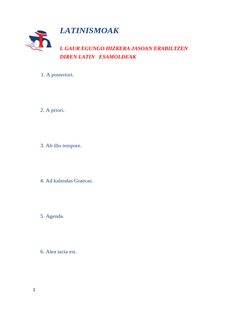 LATINISMOAK | PDF