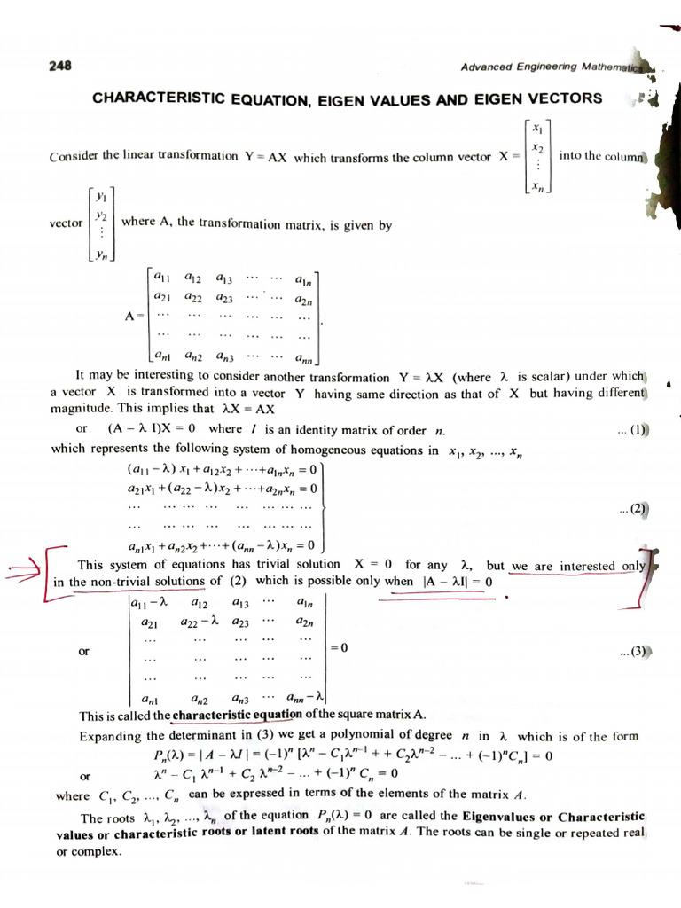 Eigen Value, Eigen Vector | PDF