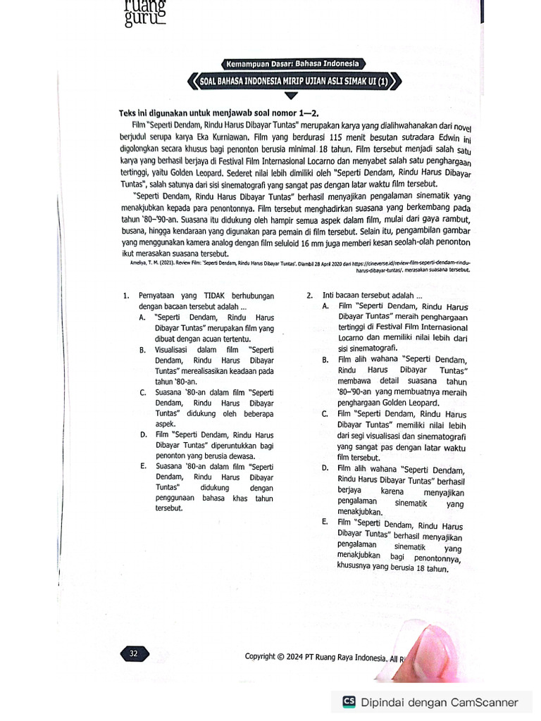 Bahasa Indonesia Simak Ui | PDF