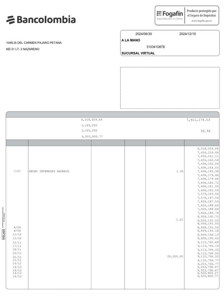 extrato bancario yarlis | PDF | Bancario | Dinero