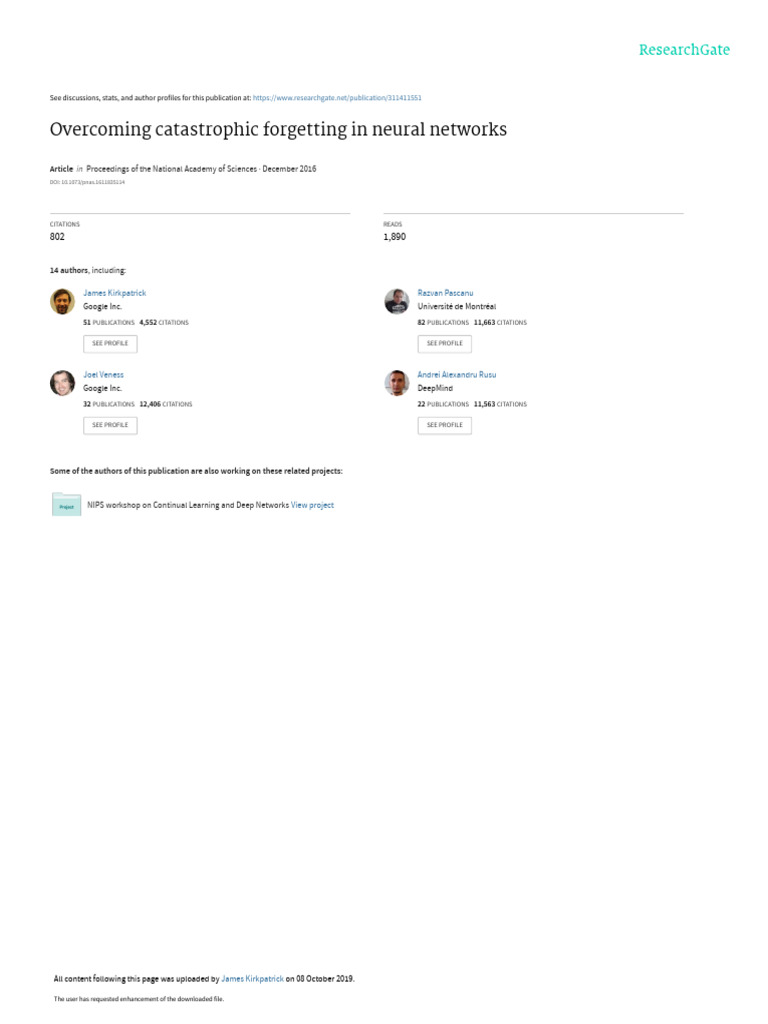 Kirkpatrick Et Al. - 2017 - Overcoming Catastrophic Forgetting in ...