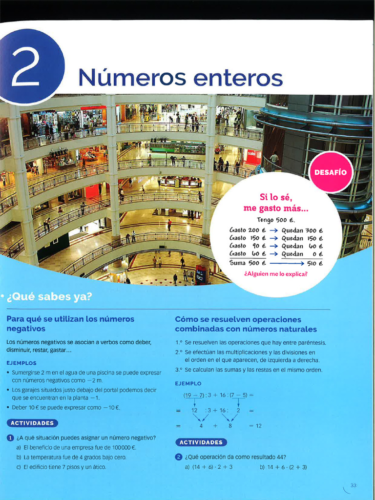 1ESO-Unidad 02-Numeros Enteros | PDF
