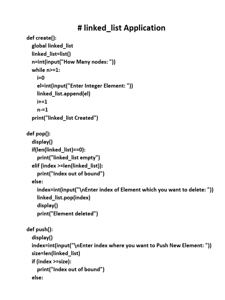 Linked List Stack Queue File Handling Application | PDF | Queue ...