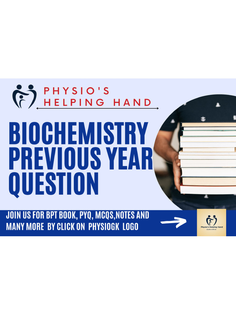 Biochemistry Previous Years | PDF | Biotechnology | Chemistry