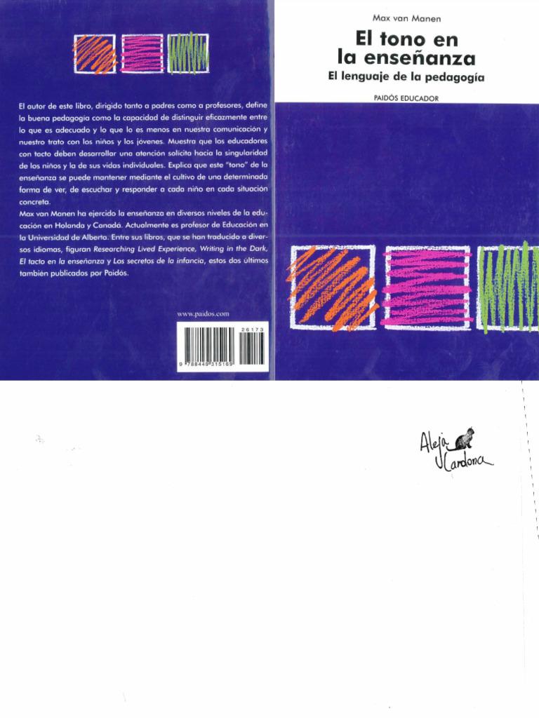 El Tono en la Enseñanza de Van Manen | PDF | Enseñando | Maestros