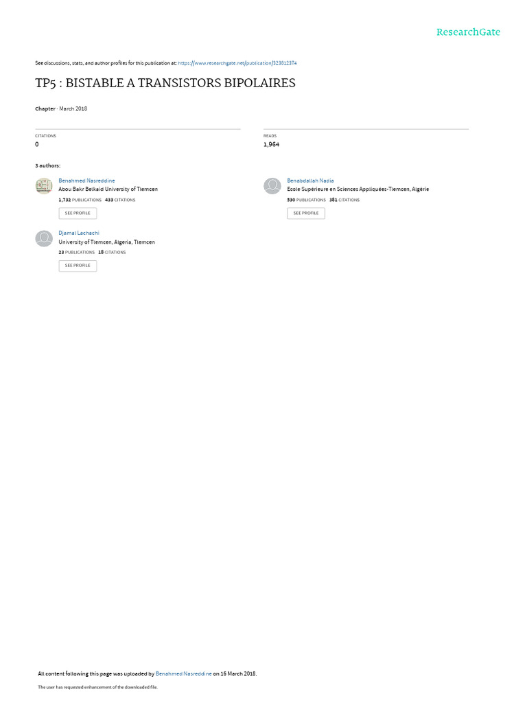 TP5 Bistabletransistorsbipolaires | PDF