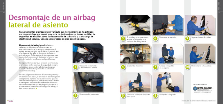 Guía Desmontaje Airbag Lateral | PDF | Conector eléctrico | Airbag