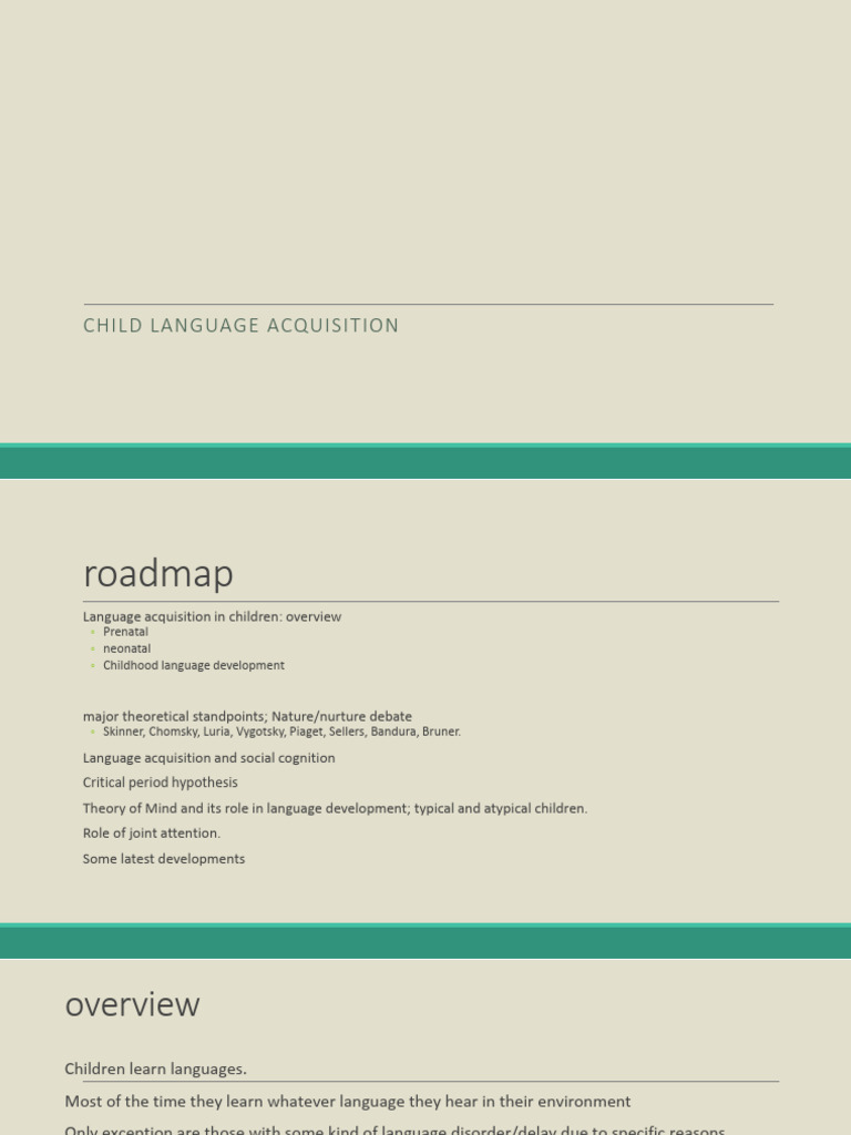 Language Acquisition Theories | PDF | Language Acquisition | Theory Of Mind