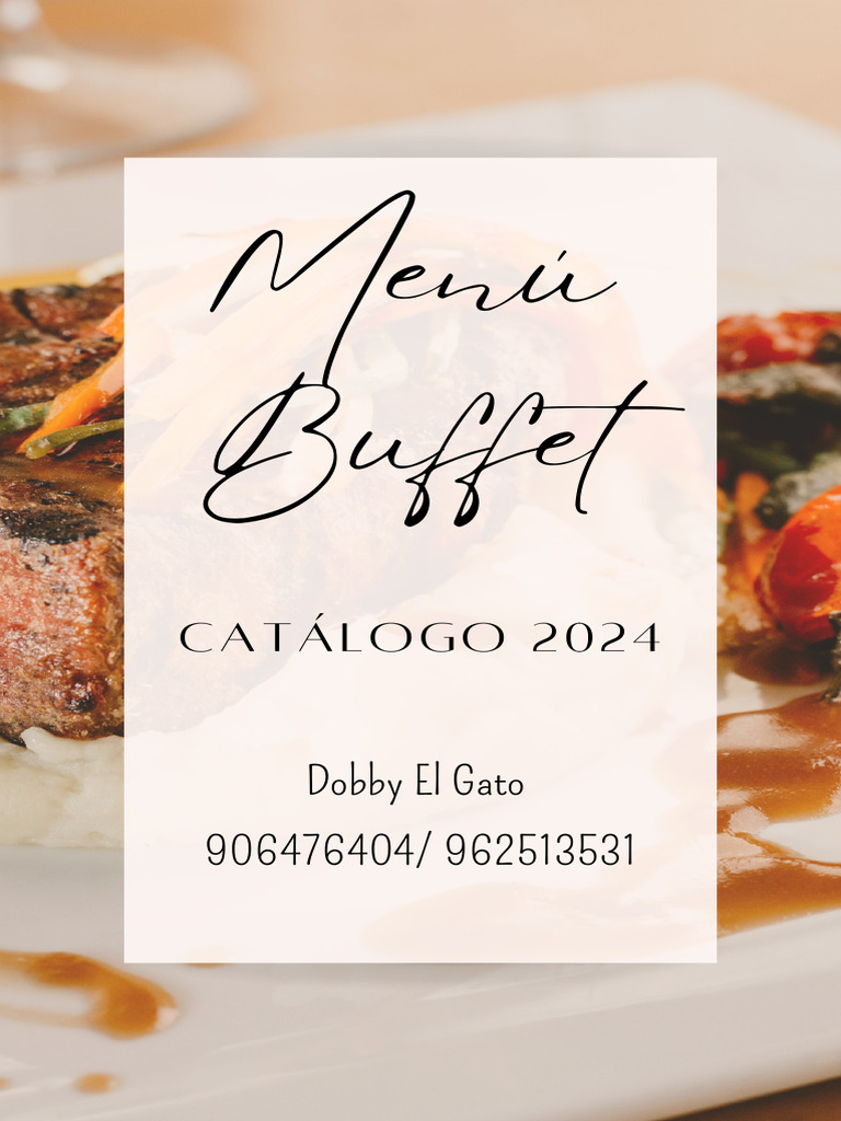 Menú Buffet 2024 para Eventos | PDF | Cocinando | Cocina occidental