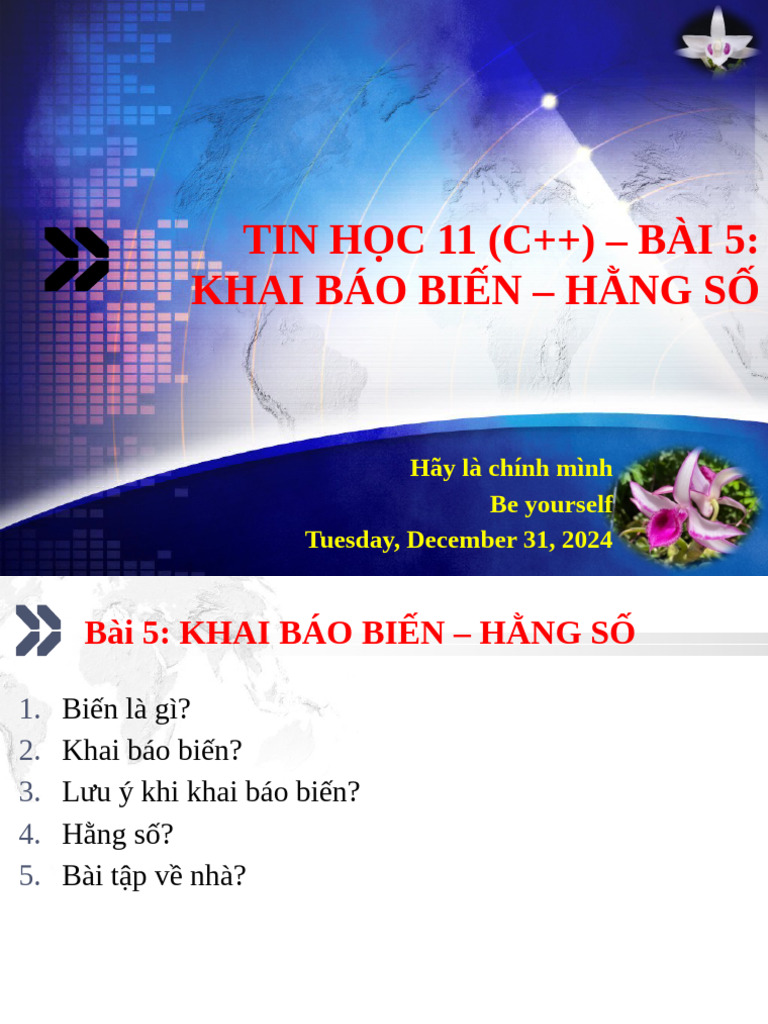 C Bai 5 Khai Bao Bien | PDF
