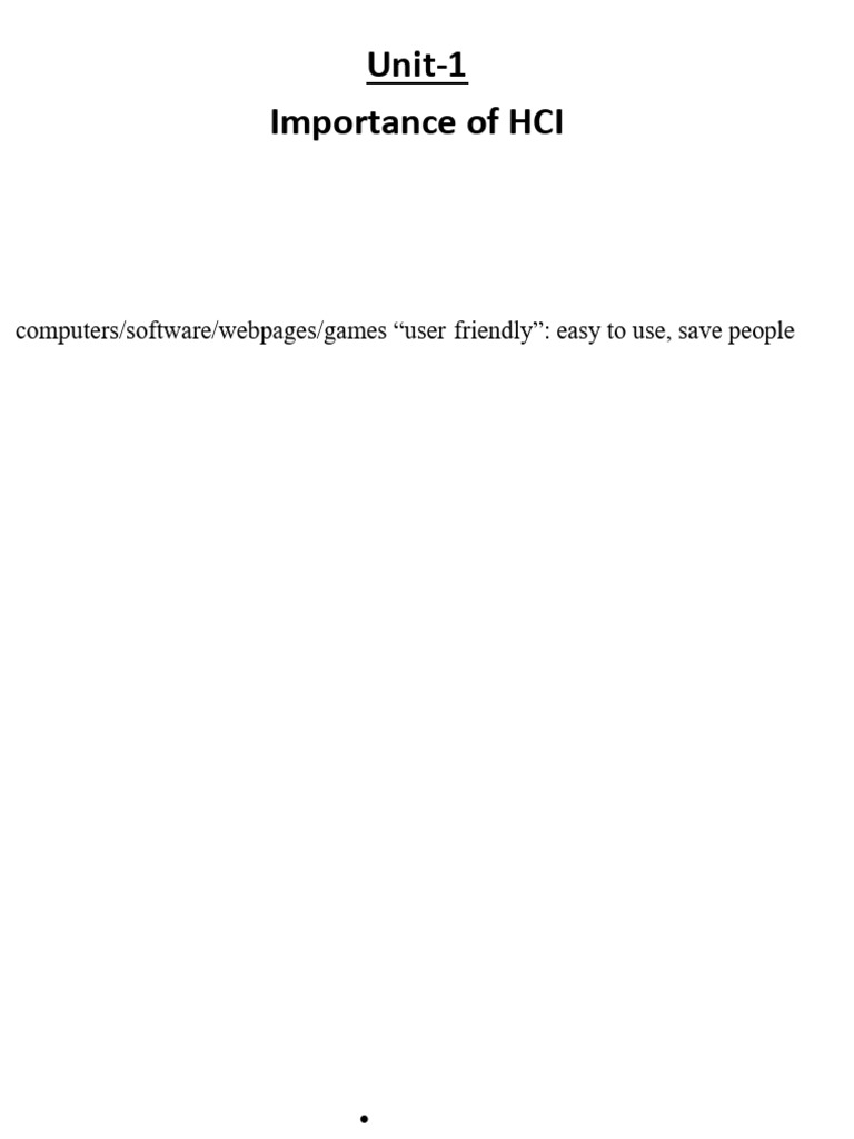 HCI UNIT1 | PDF | Human–Computer Interaction | Usability