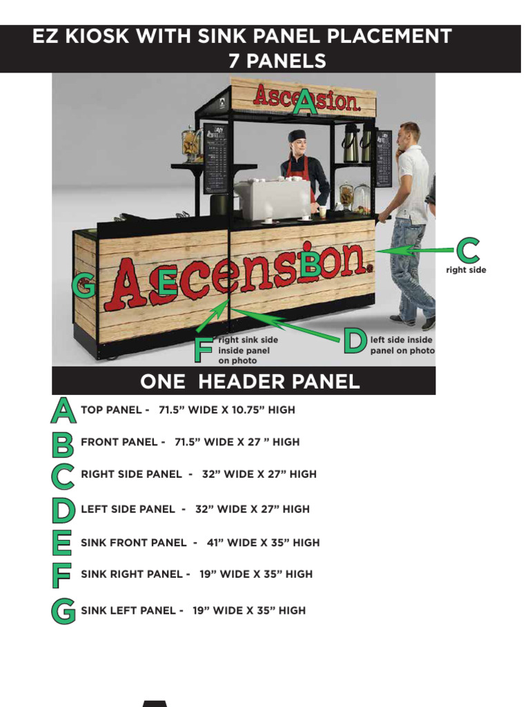 Kiosk Sink Panel Dimensions | PDF