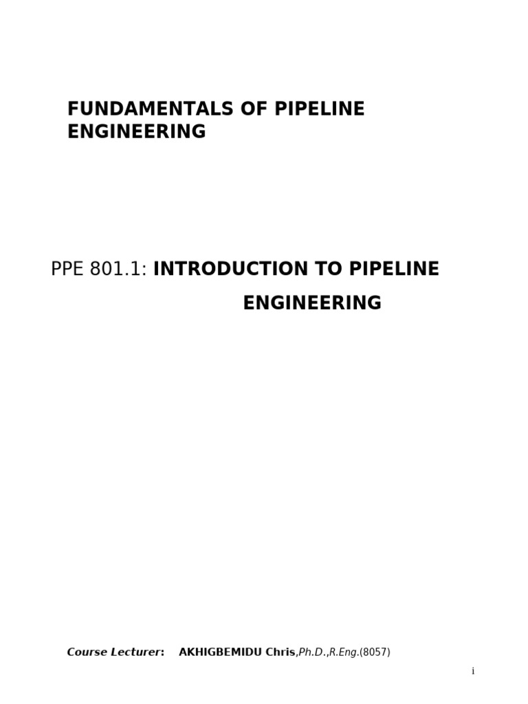Intro-to-pipeline-engineering | PDF | Natural Gas | Pipe (Fluid Conveyance)