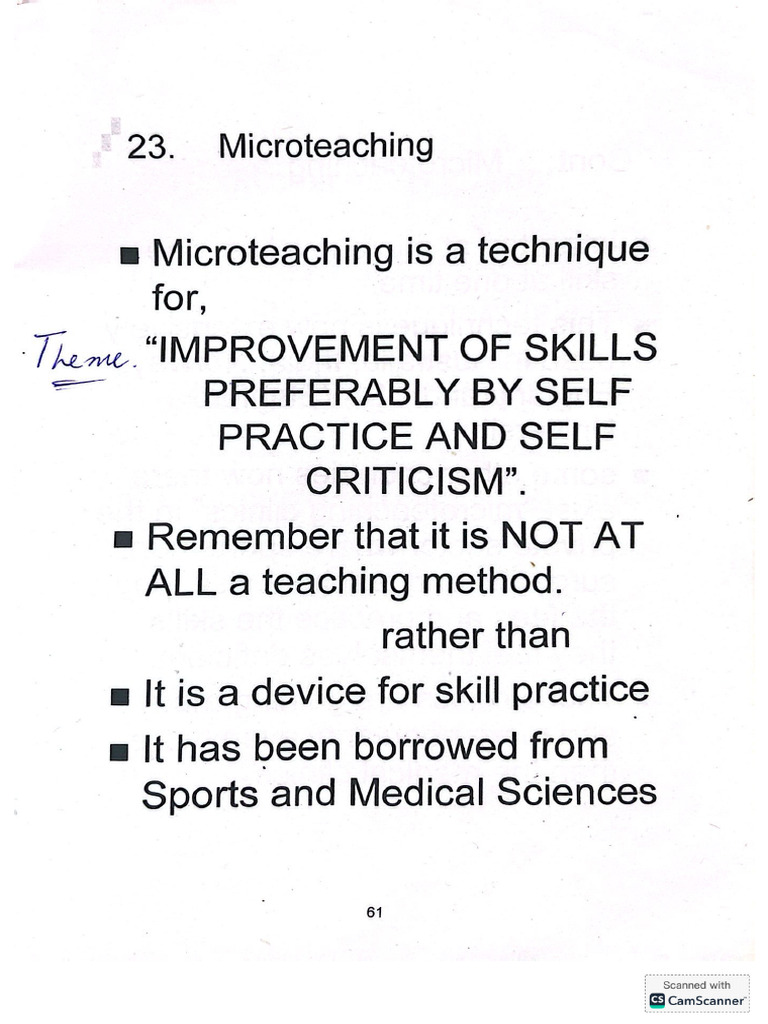 Micro Teaching | PDF