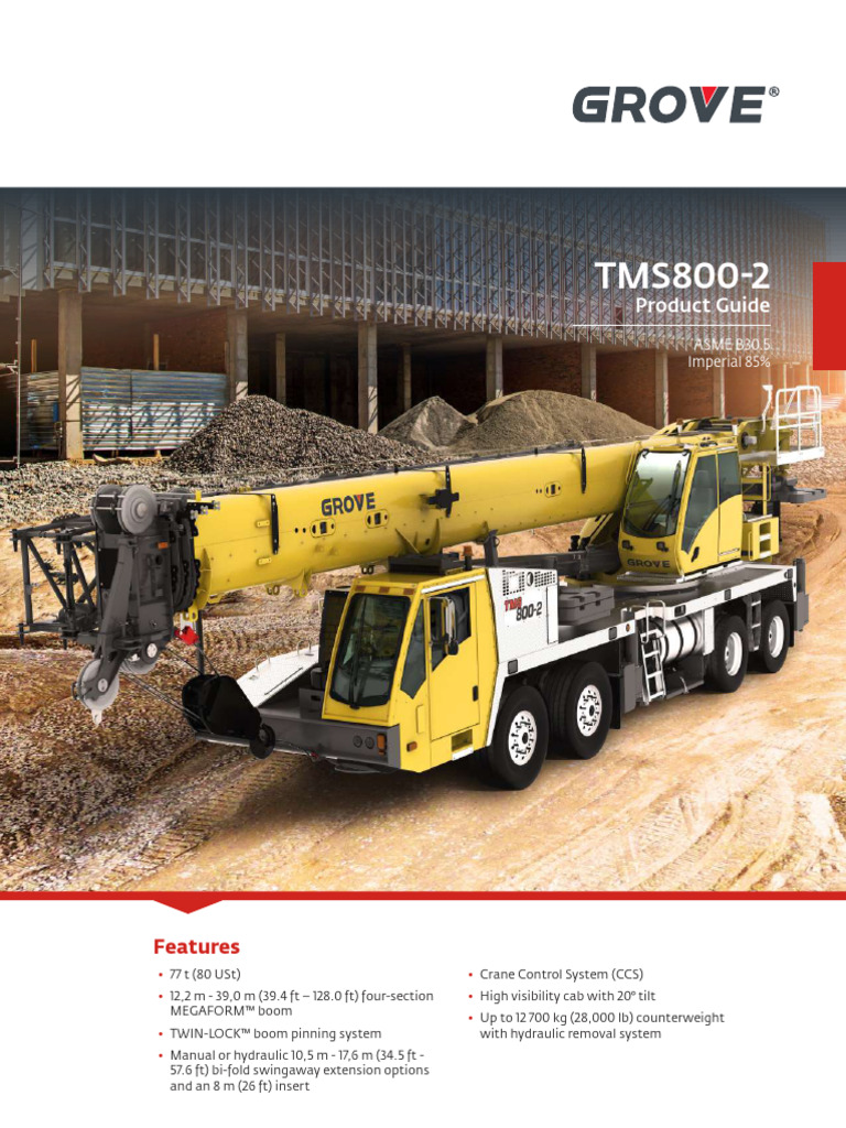 TMS800 2 Product Guide Imperial Compre000 | PDF | Crane (Machine ...