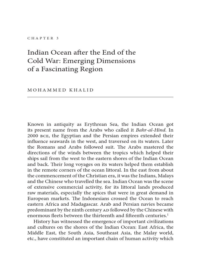 Indian Ocean Dynamics Post-Cold War | PDF | Indian Ocean | Piracy