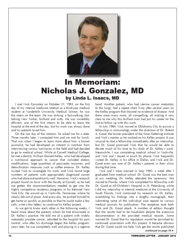 townsend-jan-2016 | PDF | Pancreatic Cancer | Cancer