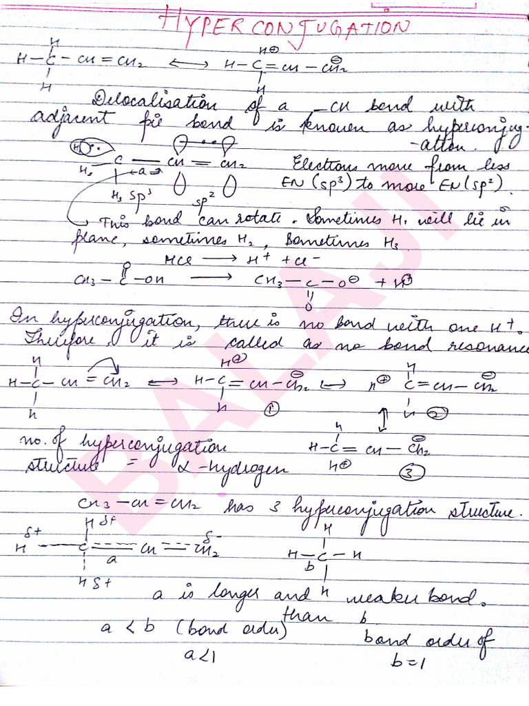 3. Hyperconjugation | PDF