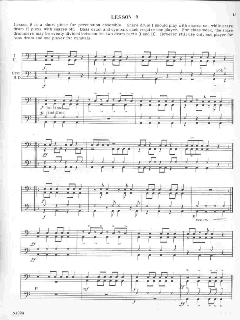 Lesson 9, Vic Firth (Ensamble) | PDF