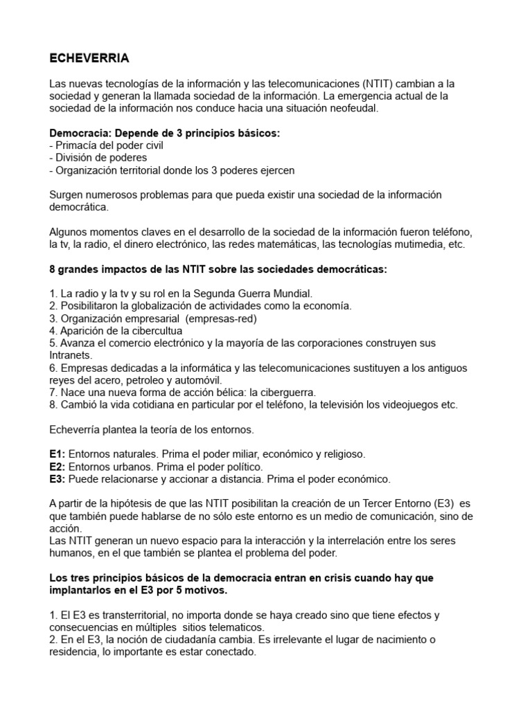 Impacto de NTIT en la Democracia Actual | PDF | Sociedad | Democracia