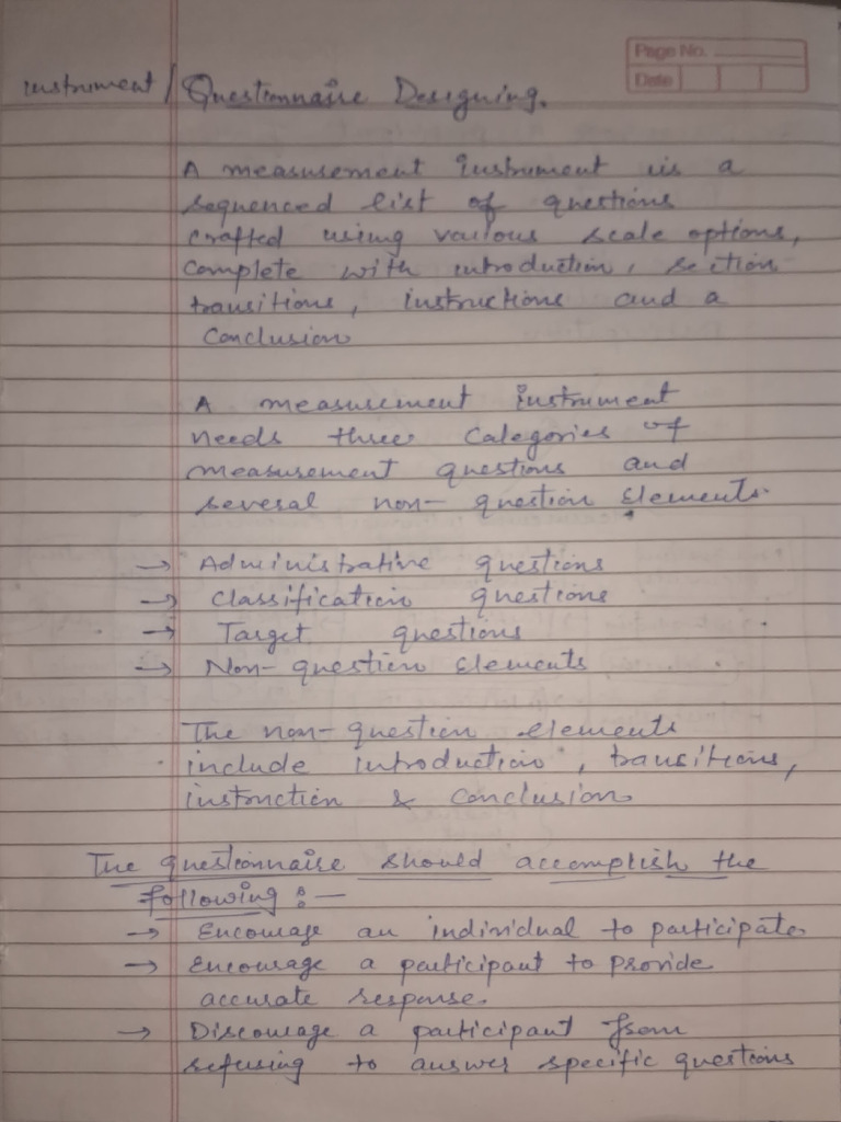 Questionnaire Designing Unit 3 | PDF
