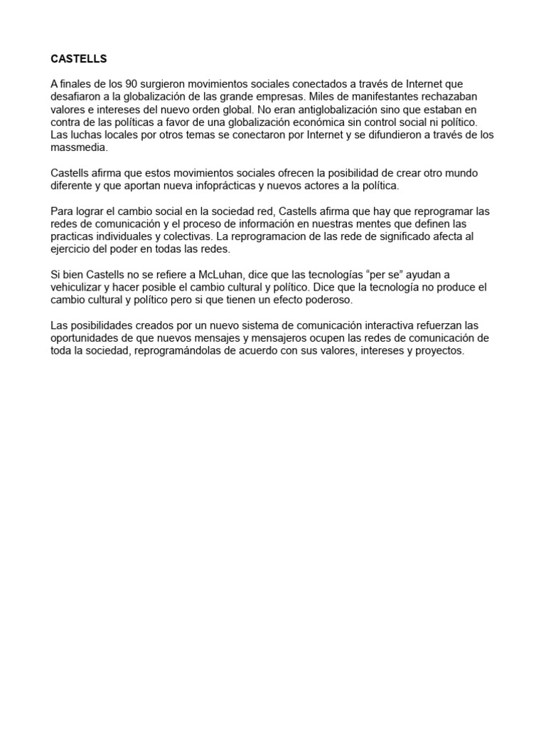 CASTELLS | PDF