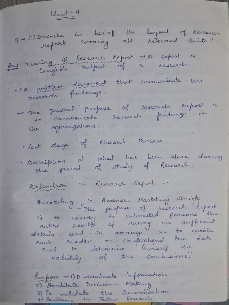 Layout of Research Report and Precautions While Interpreting It | PDF