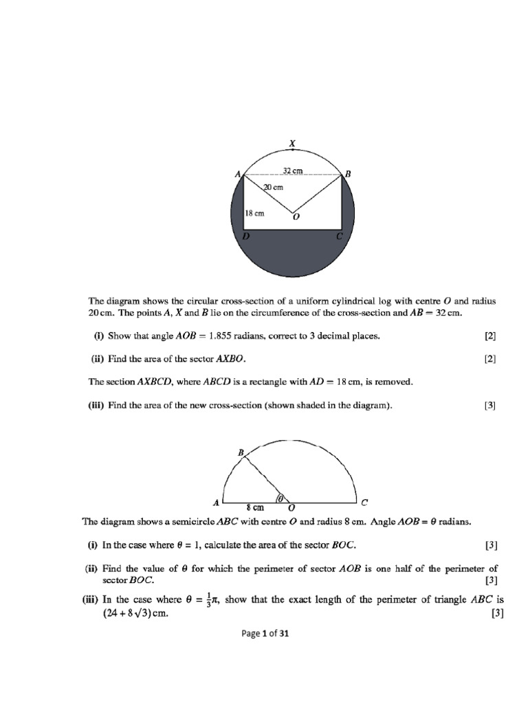 4-Circular Measure Practice Sheet | PDF