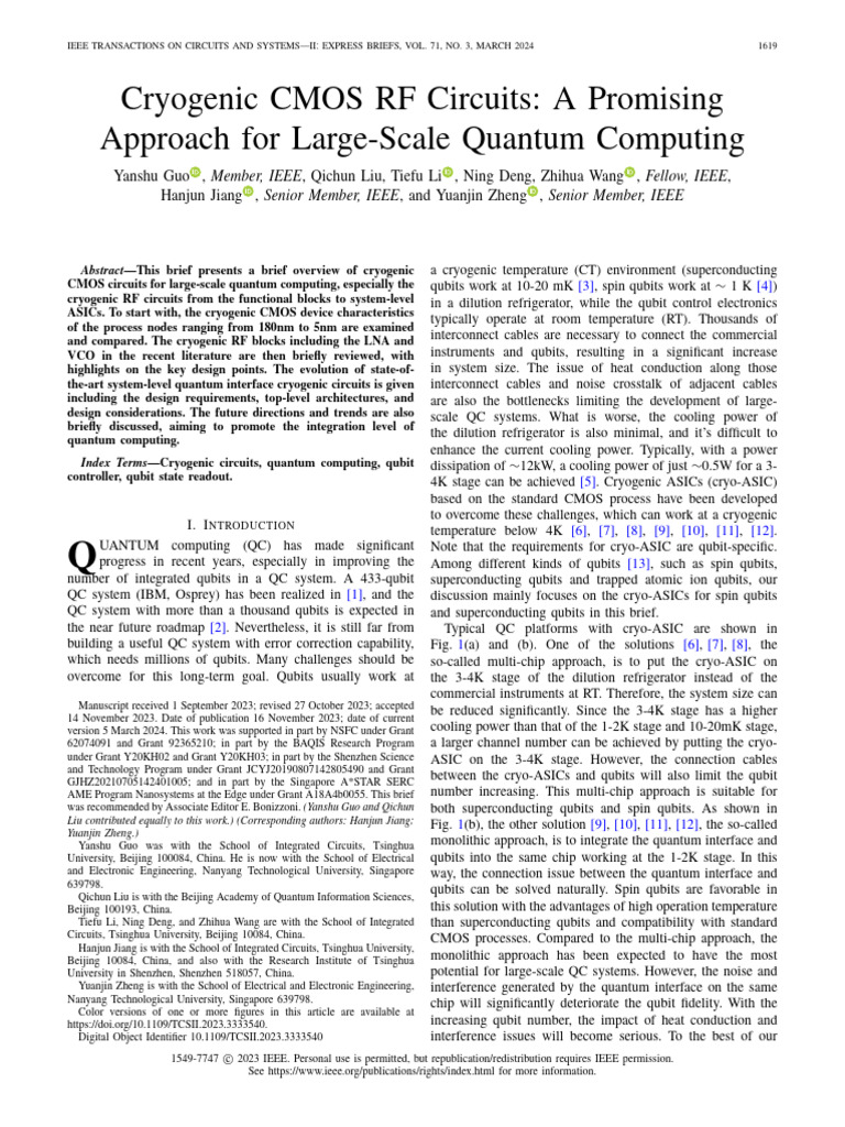1_Cryogenic_CMOS_RF_Circuits | PDF | Cmos | Electrical Engineering