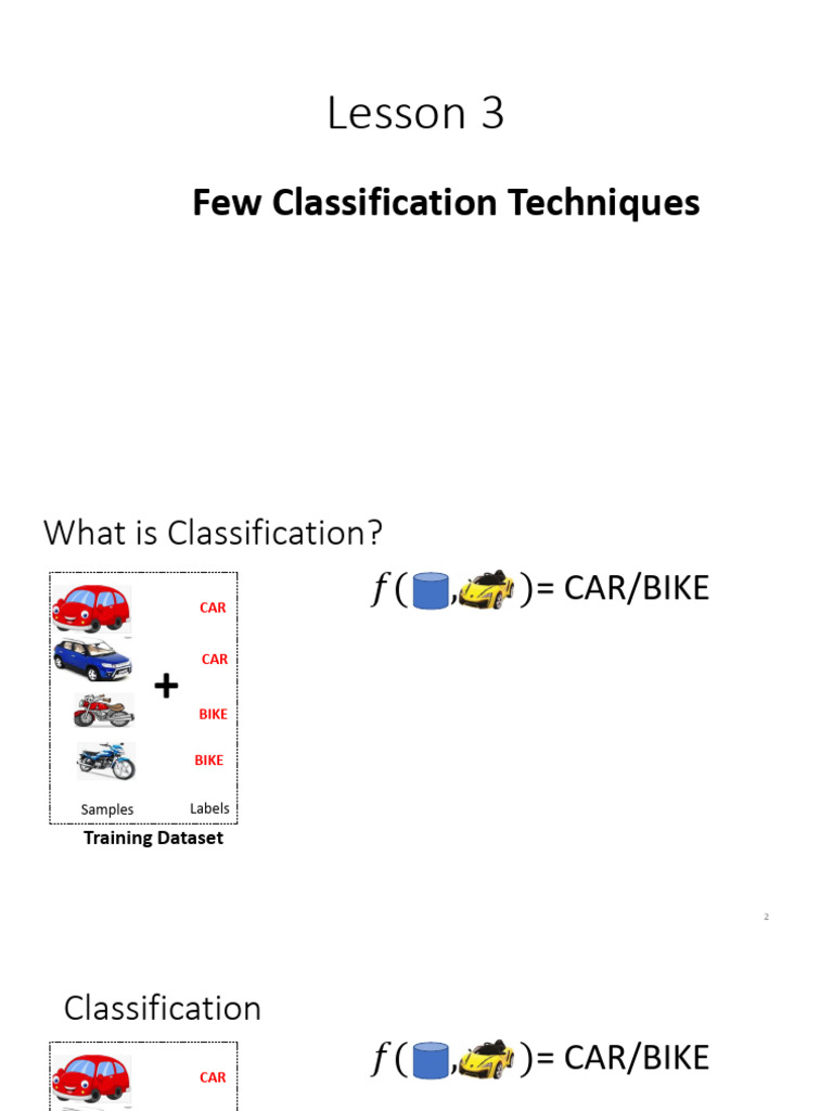 Lesson 3 | PDF | Statistical Classification | Cognitive Science