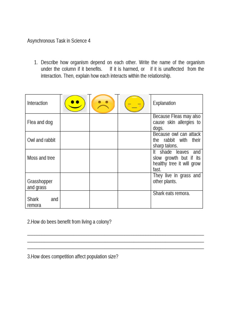 Asynchronous Task in Science 4 | PDF