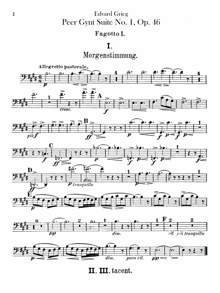 IMSLP40007 PMLP02533 Grieg PGste1.Bassoon | PDF