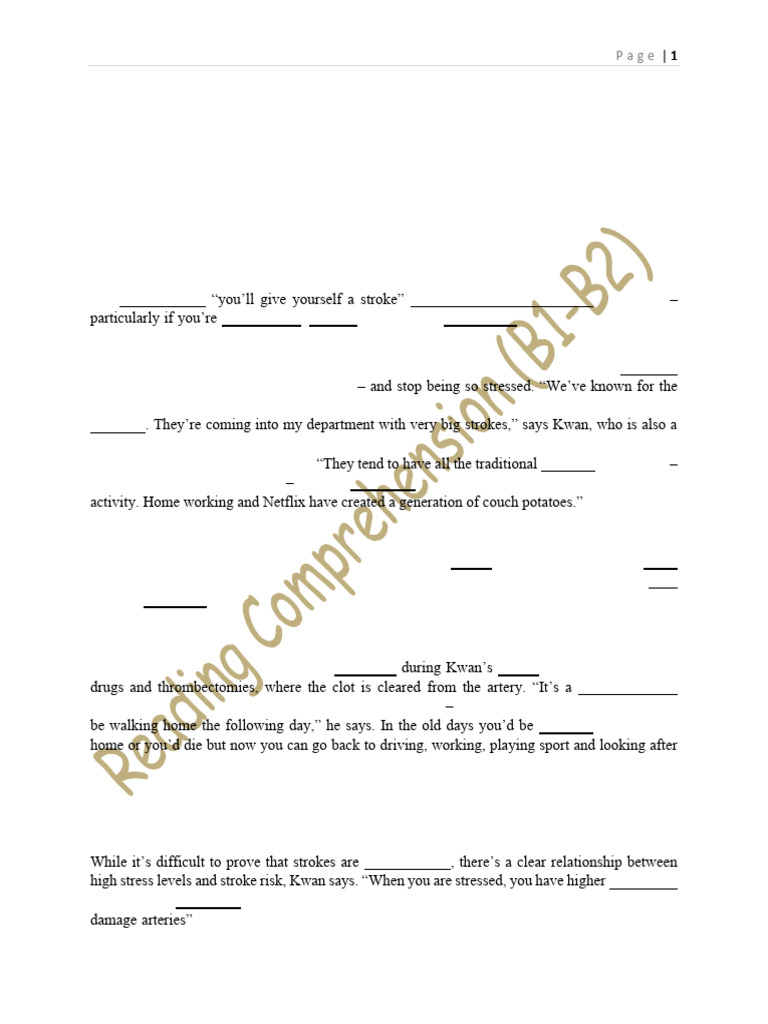 04 Reading Content Sessions 7 & 8 | PDF | Stroke | Cardiovascular Diseases