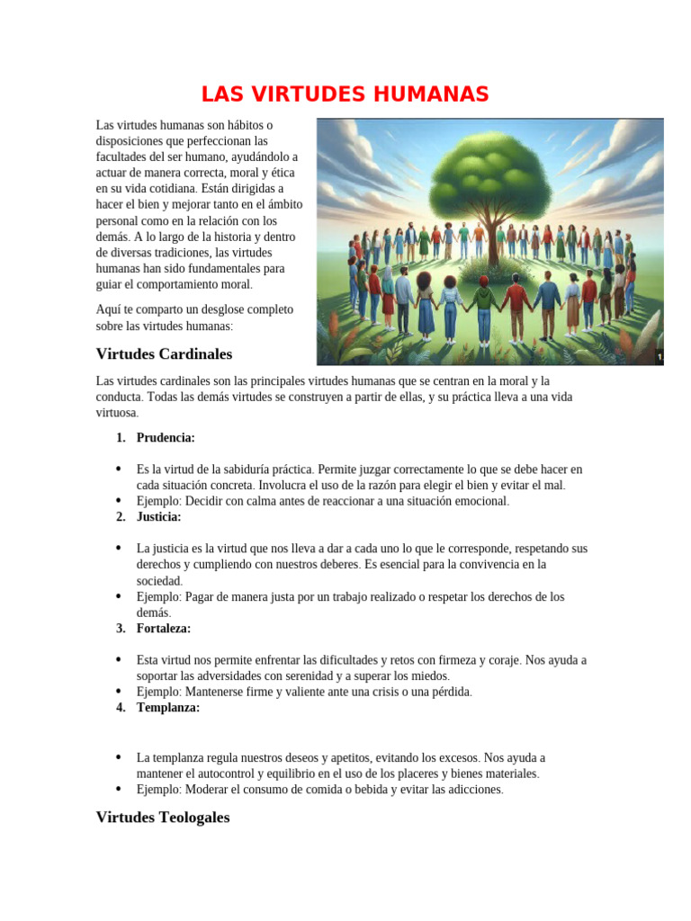 Guía Completa de Virtudes Humanas | PDF | Virtud