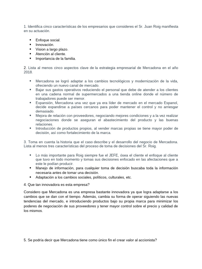 MERCADONA | PDF | Business | Mercado (economía)