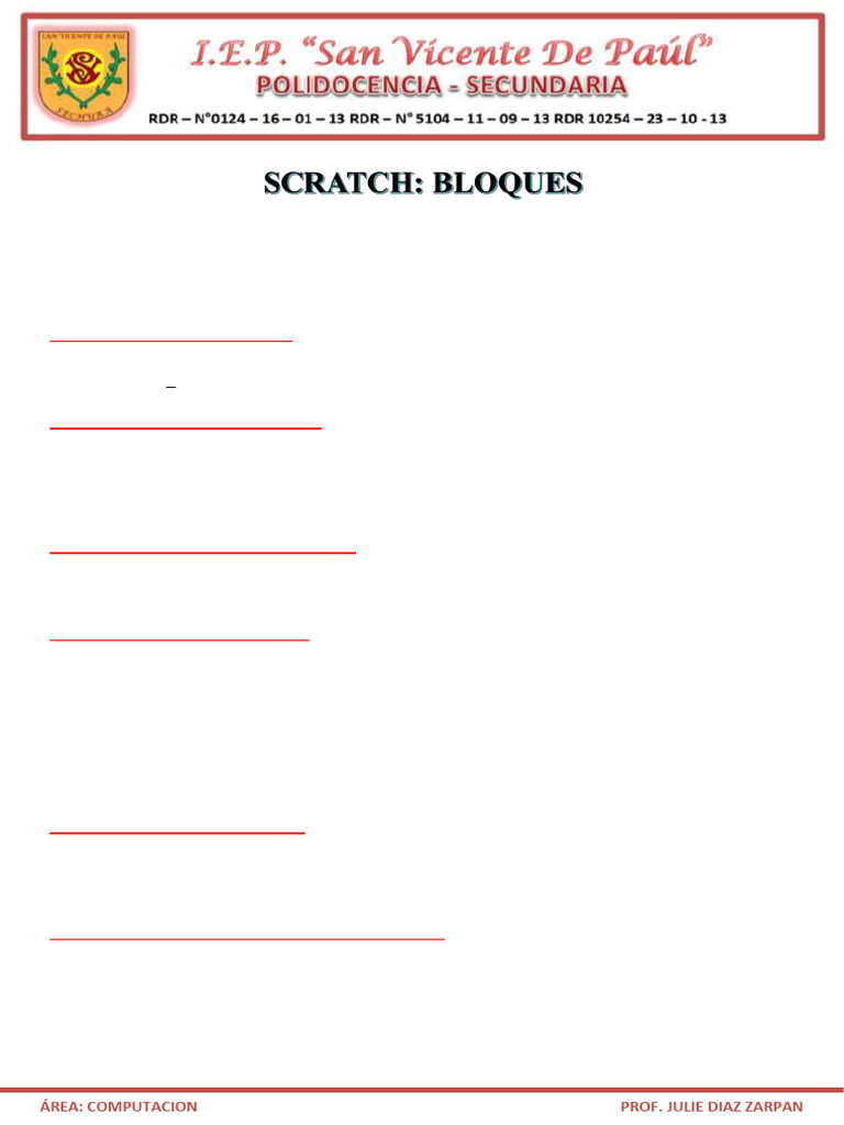 5 Prim Bloques en Scratch 2022 | PDF